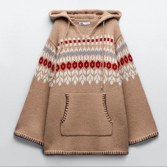 Zara | Sweaters | Zara Wool Blend Poncho | Poshmark
